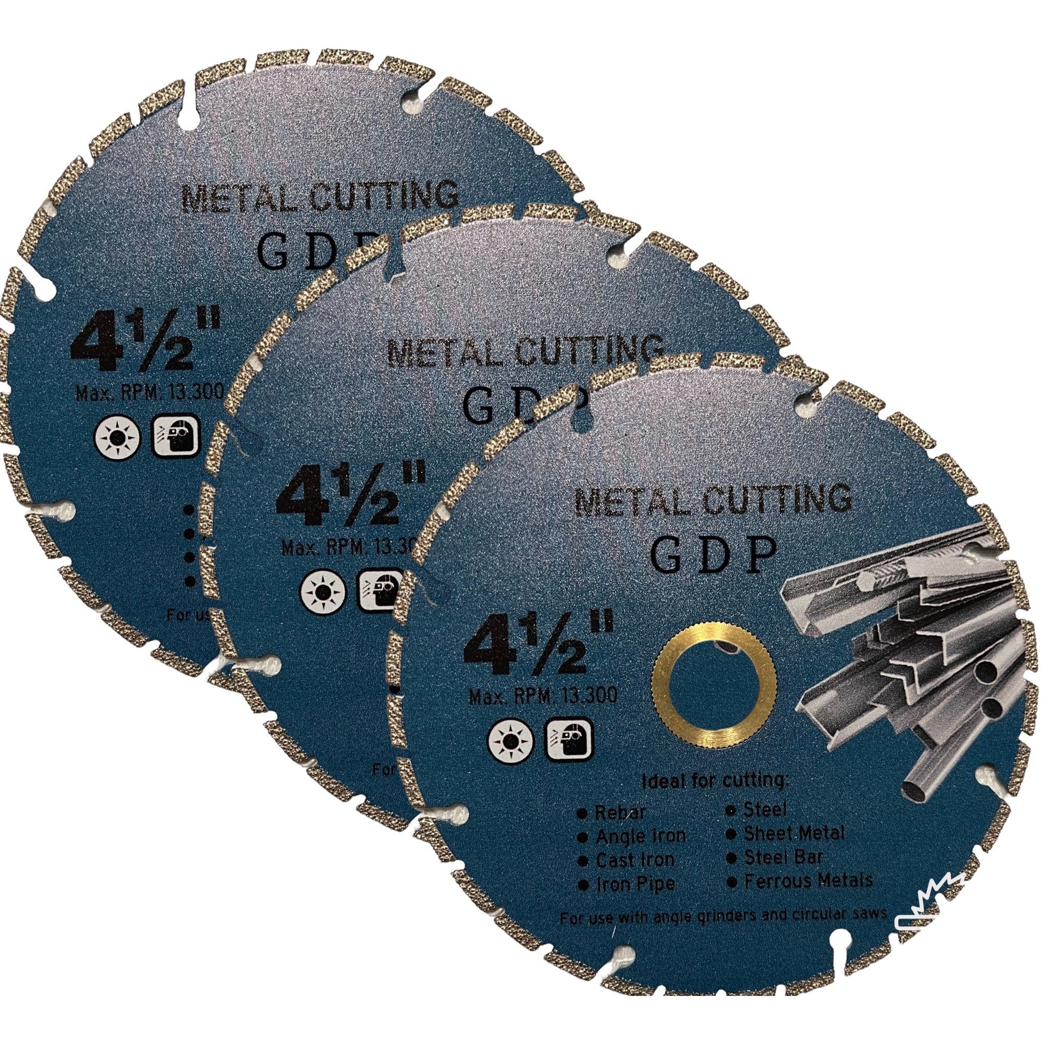 4.5" Metal Cutting Diamond Blade Vacuum Brazed Saw Blade Steel Cutting ...