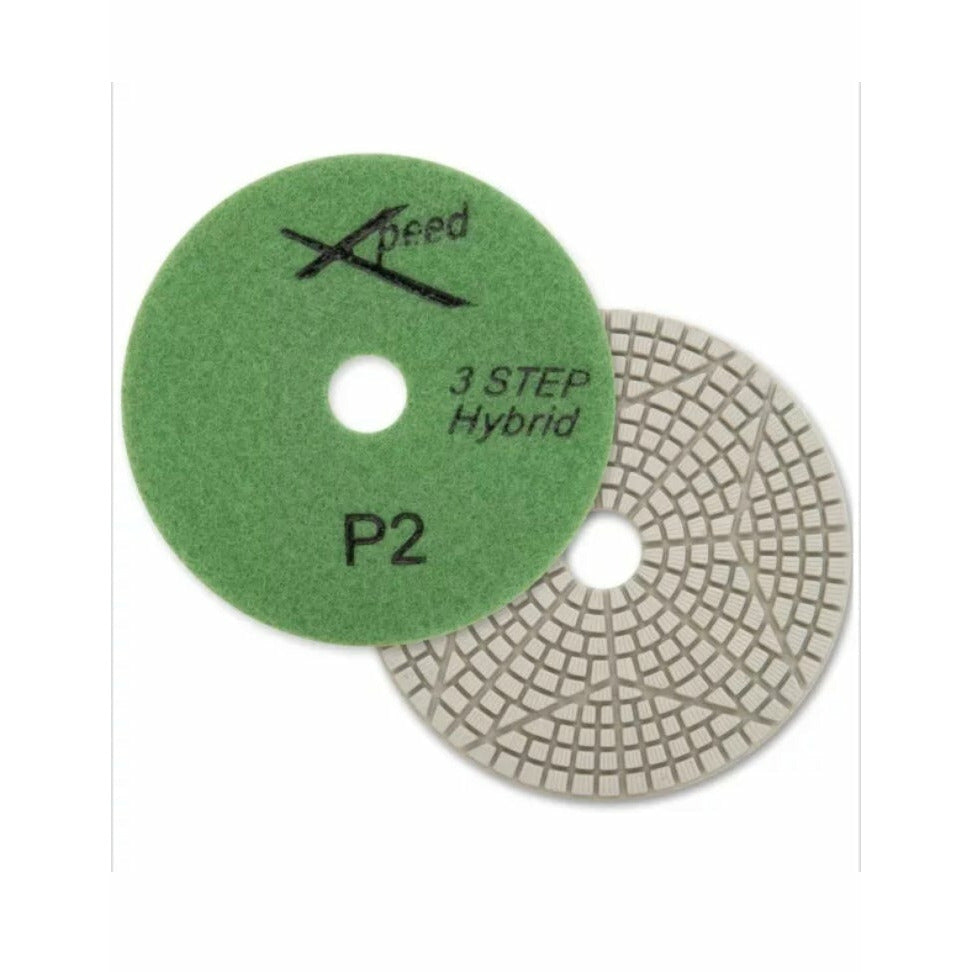Xpeed 4” Diamond Polishing Pads 3-Step Hybrid Wet/Dry For Granite Quar ...