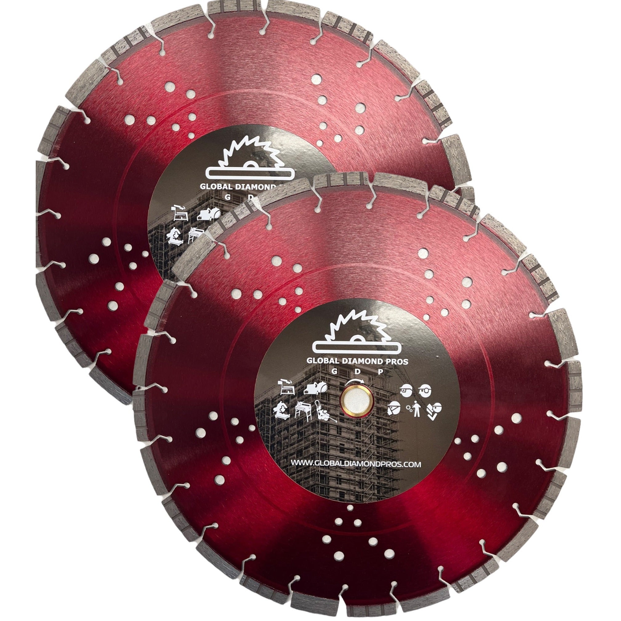 14” Laser Welded Diamond Saw Blade Pro Turbo for Concrete Masonry Pave ...